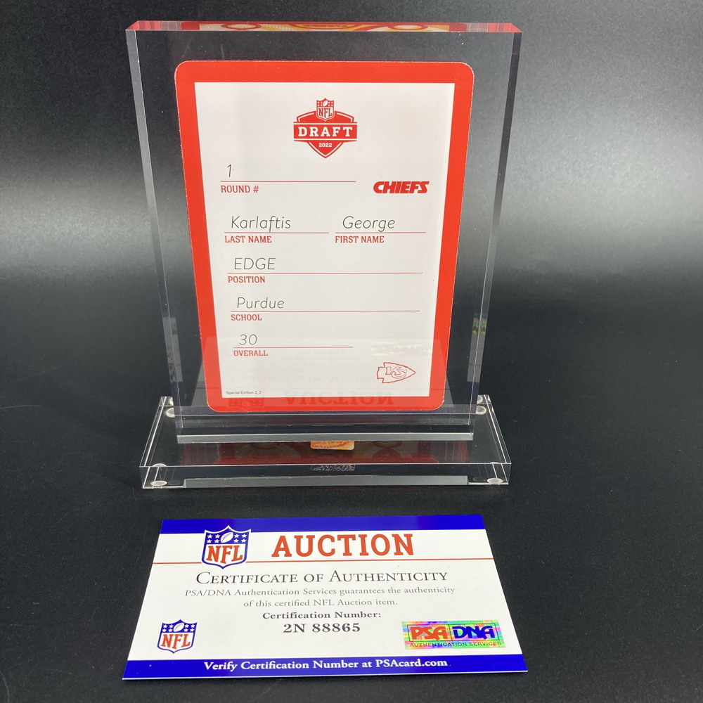 NFL - Chiefs George Karlaftis Special Edition 2022 Draft Card # 2 of 2 ...