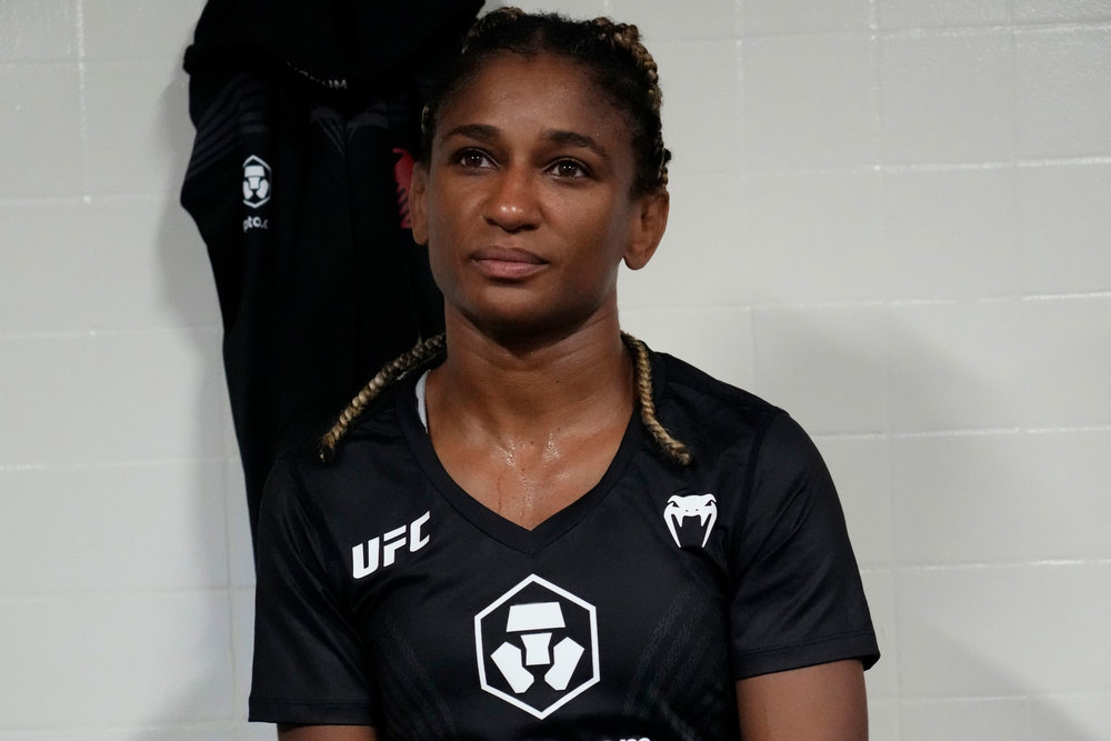 Angela Hill Signed Event Worn Jersey- UFC San Diego | UFC Collectibles