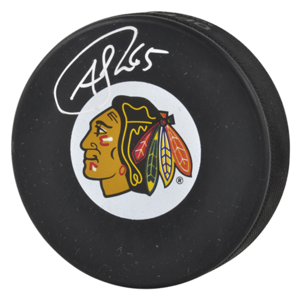 Andrew Shaw Chicago Blackhawks Autographed Logo Puck - NHL Auctions