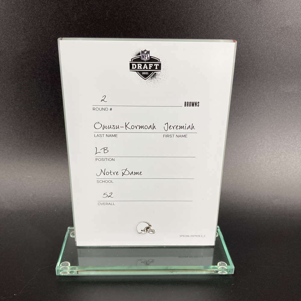 NFL Auction | NFL - Browns Jeremiah Owusu-Kormoah 2021 NFL Draft Card ...