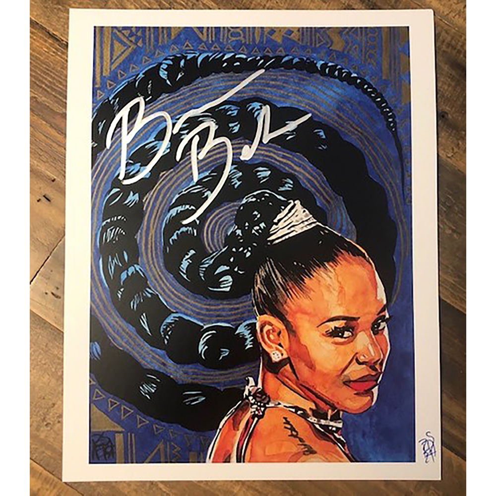 Bianca Belair EST SIGNED 11x14 Rob Schamberger Art Print | WWE Auction