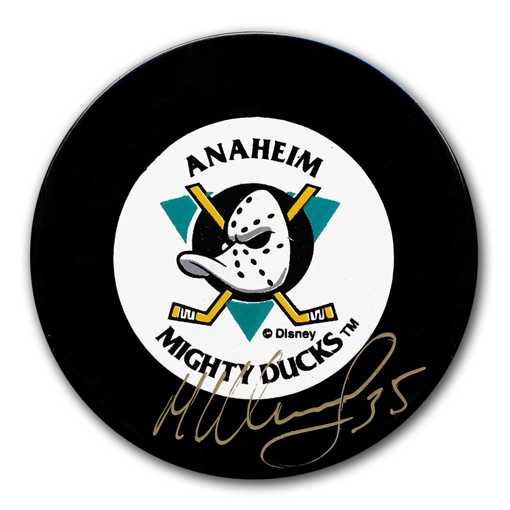 Mikhail Shtalenkov Anaheim Mighty Ducks Autographed Puck - NHL Auctions