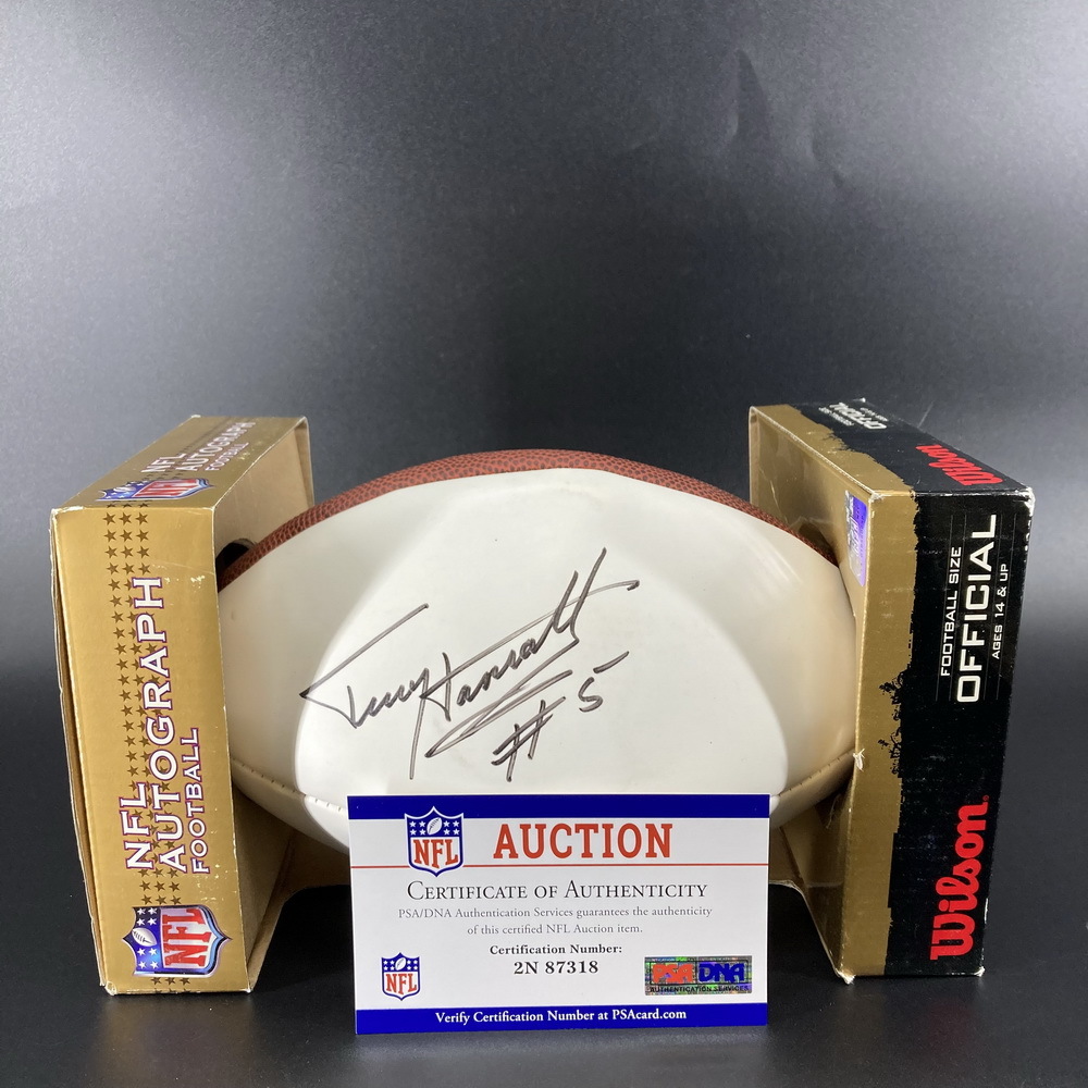 NFL Auction | Legends - Steelers Terry Hanratty Signed Panel Ball