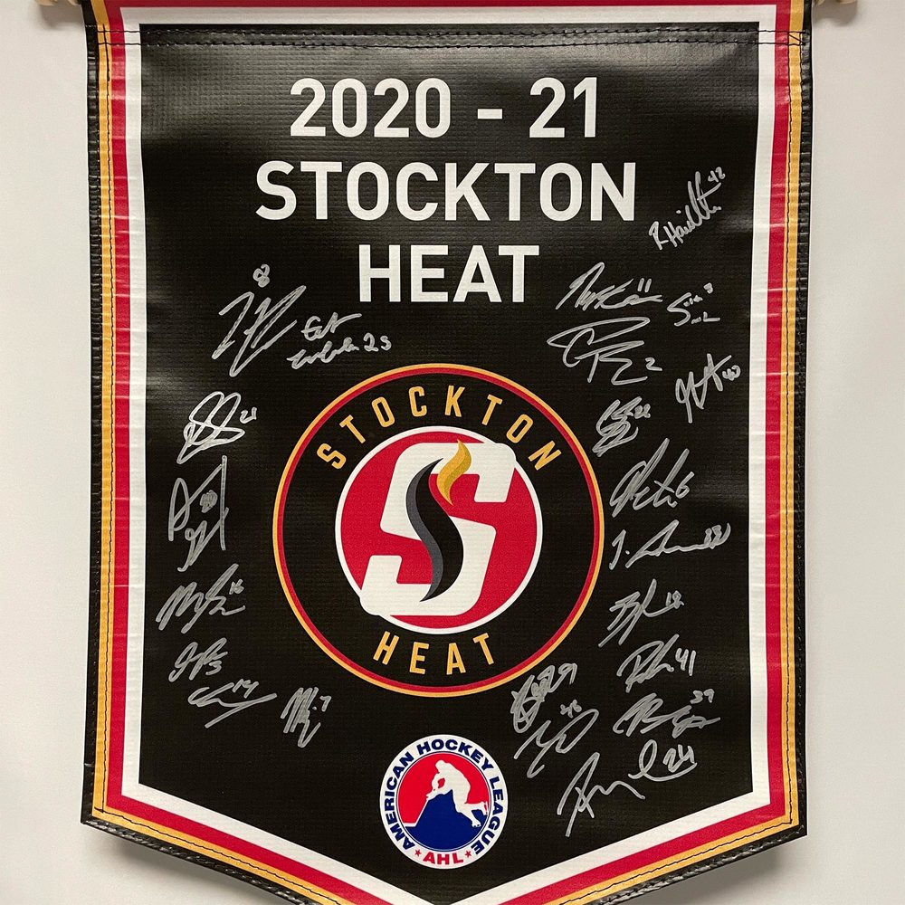 AHL Authentic - 2020-21 Stockton Heat Team-Signed Banner