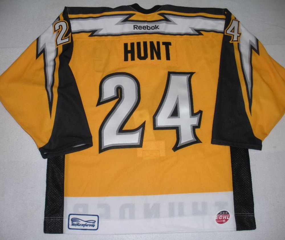 Garet Hunt - Stockton Thunder - 2014 ECHL Captains' Club Jersey - NHL ...