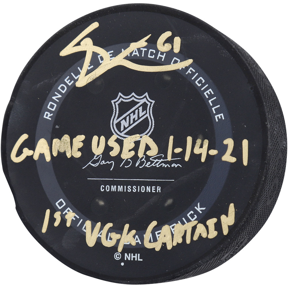Mark Stone Vegas Golden Knights Autographed Game-Used Puck from January ...