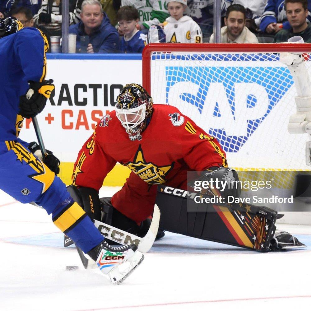 Thatcher Demko 2024 NHL All-Star Change Room and Stick Tags | Real ...