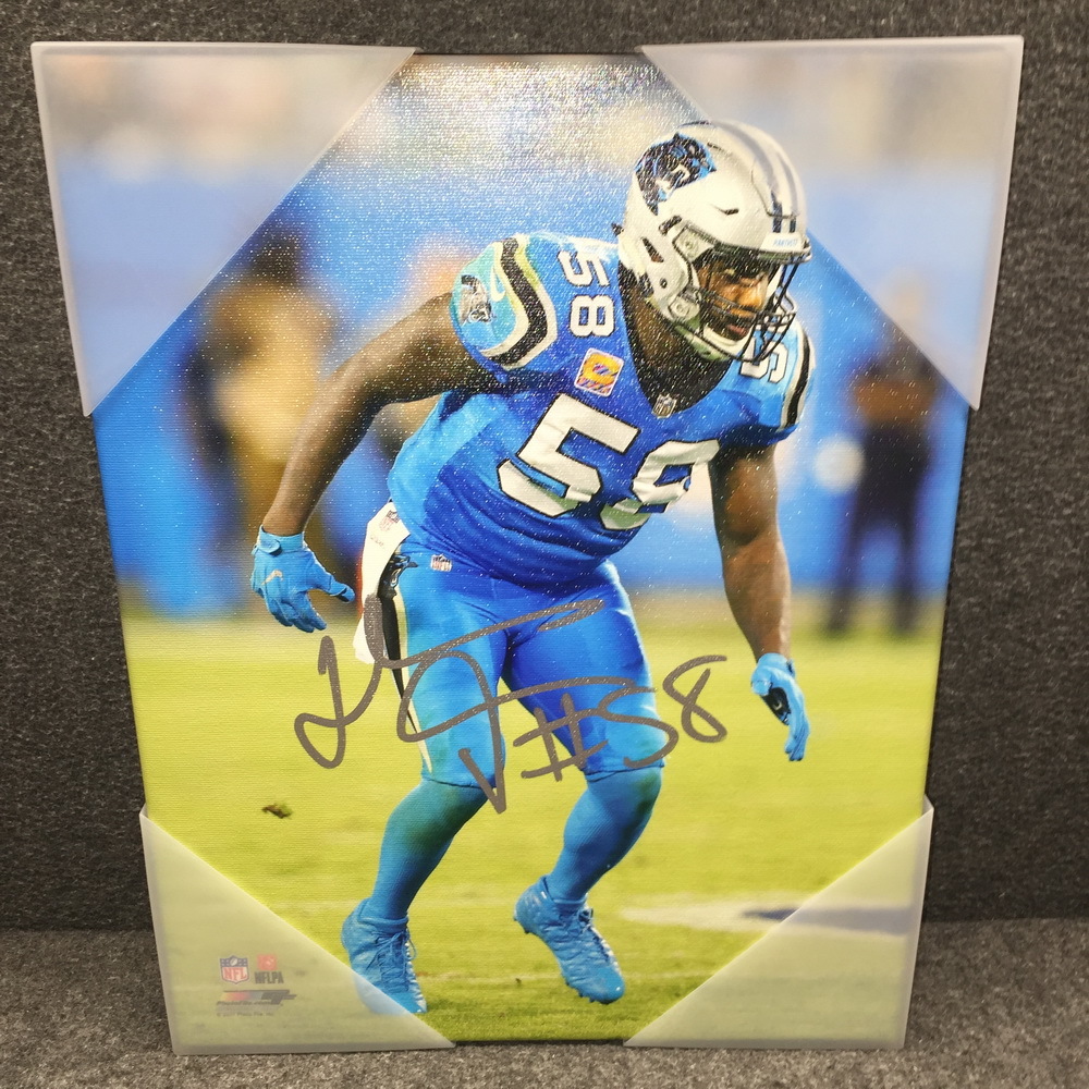 Panthers - Thomas Davis Signed Canvas Print | The official auction site ...