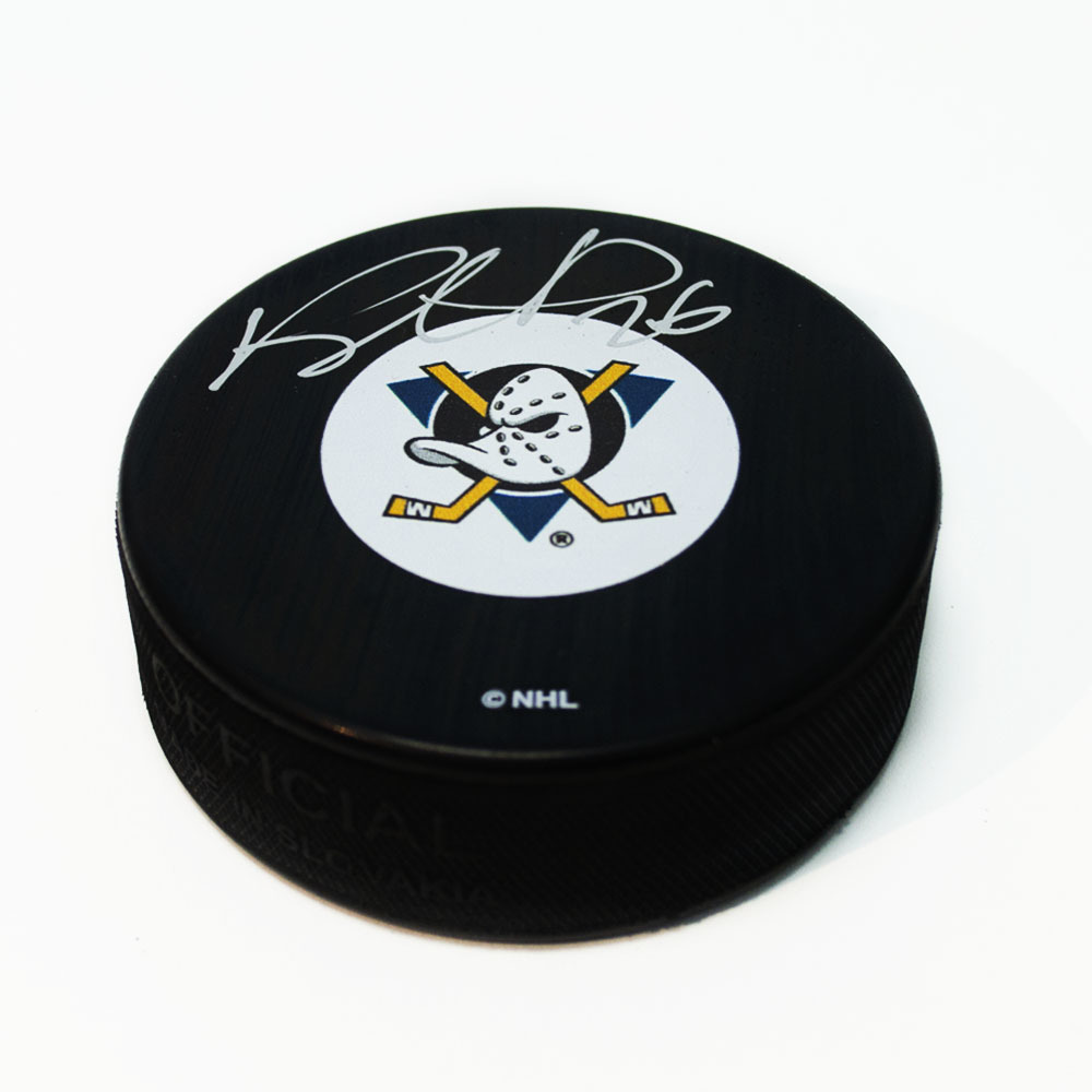 Brandon Montour Anaheim Mighty Ducks Signed Autograph Model Hockey Puck ...