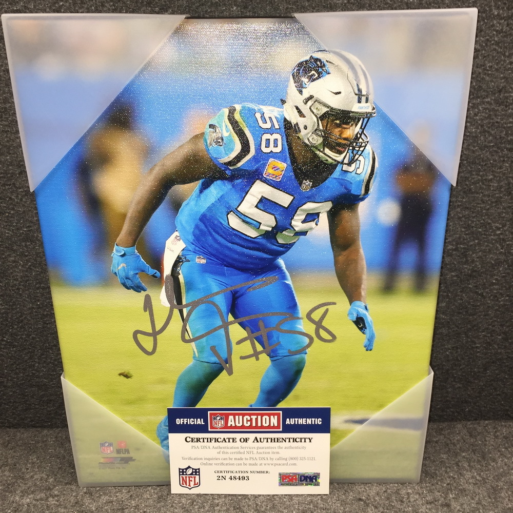 Panthers - Thomas Davis Signed Canvas Print | The official auction site ...