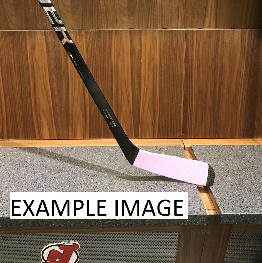 Brian Boyle Hockey Fights Cancer Autographed Lavender taped Warm-Up ...