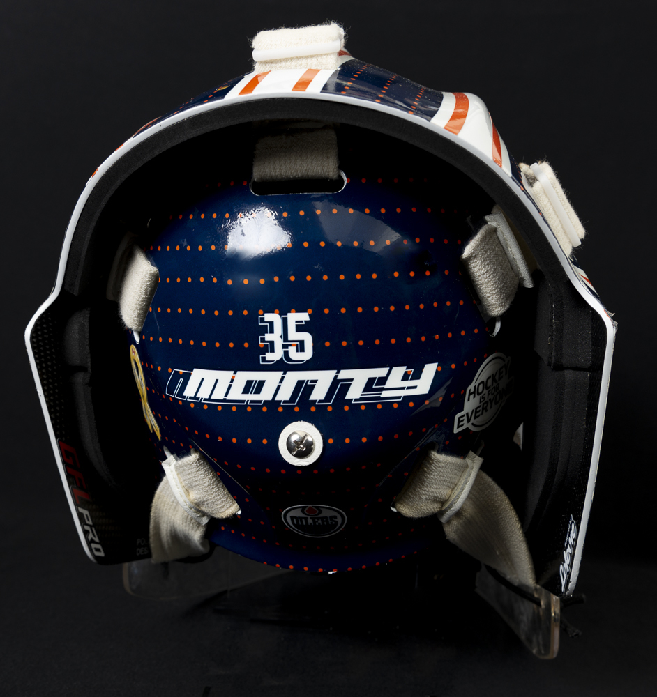 Al Montoya #35 - 2017-18 Edmonton Oilers Game-Worn CCM Goalie Mask ...