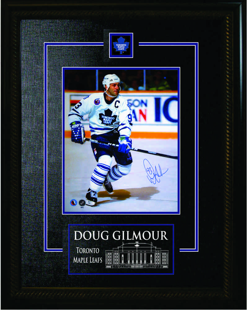 Doug Gilmour Signed 8" x 10" Etched Mat Maple Leafs White Action - NHL ...