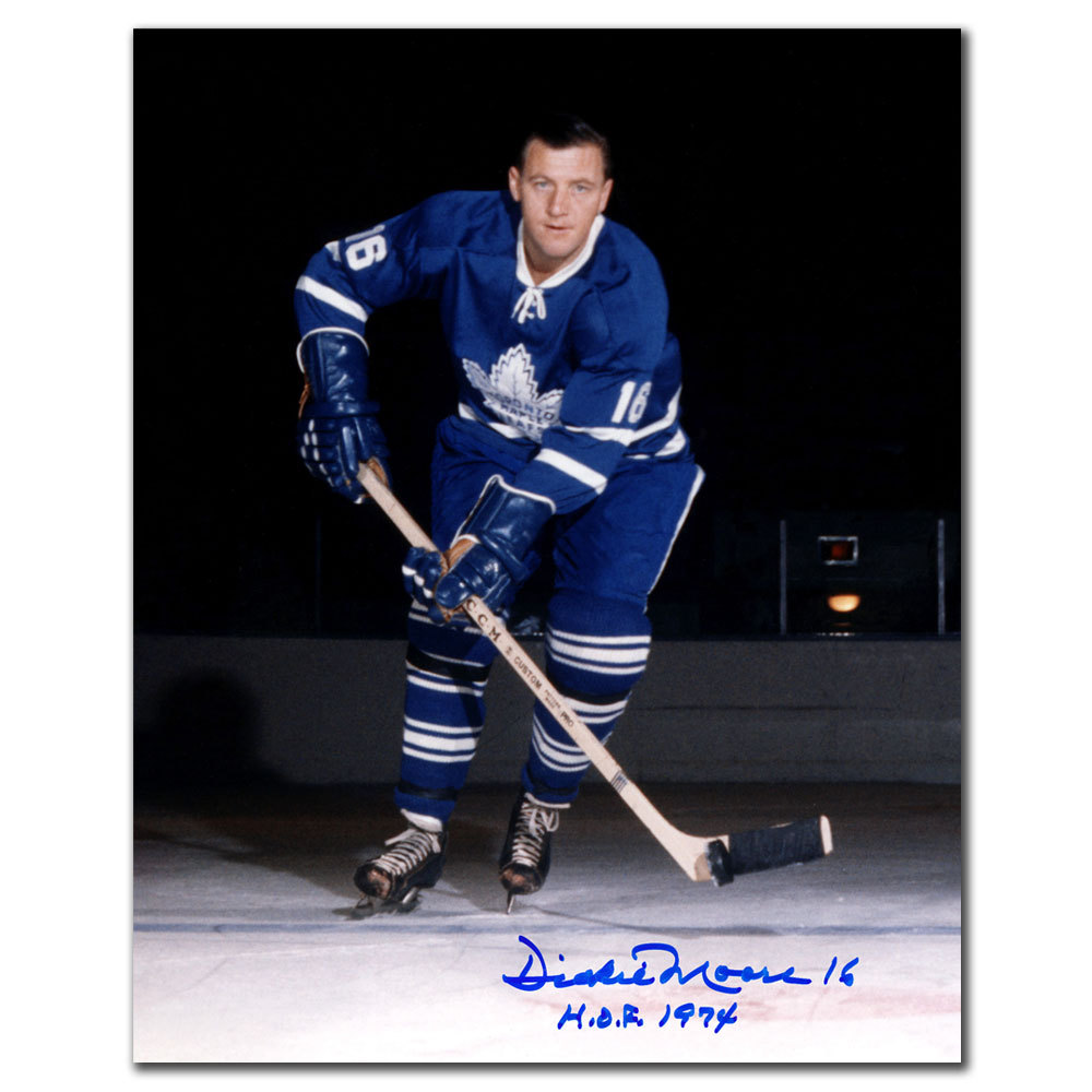 Dickie Moore Toronto Maple Leafs HOF Autographed 8x10 - NHL Auctions