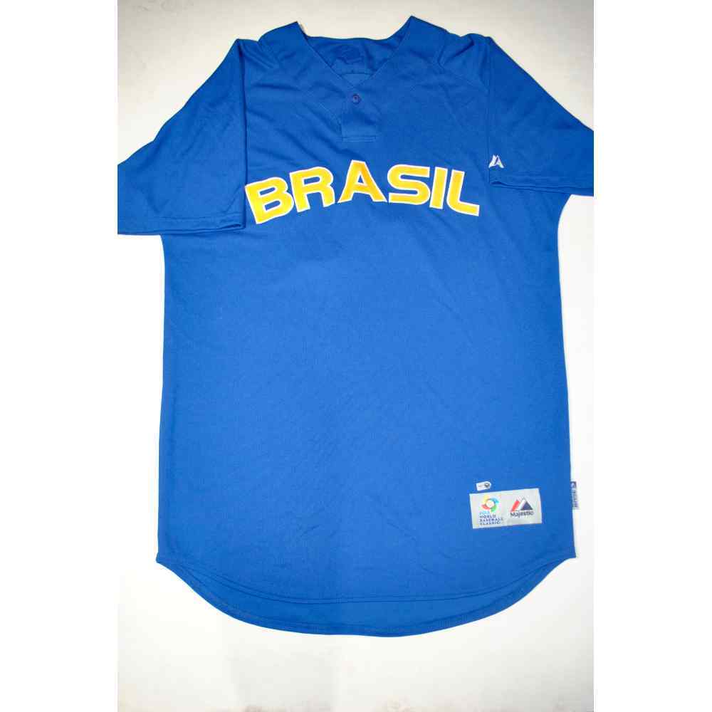 Brazil Game-Used Jersey - 2013 World Baseball Classic - Barry Larkin (3 ...