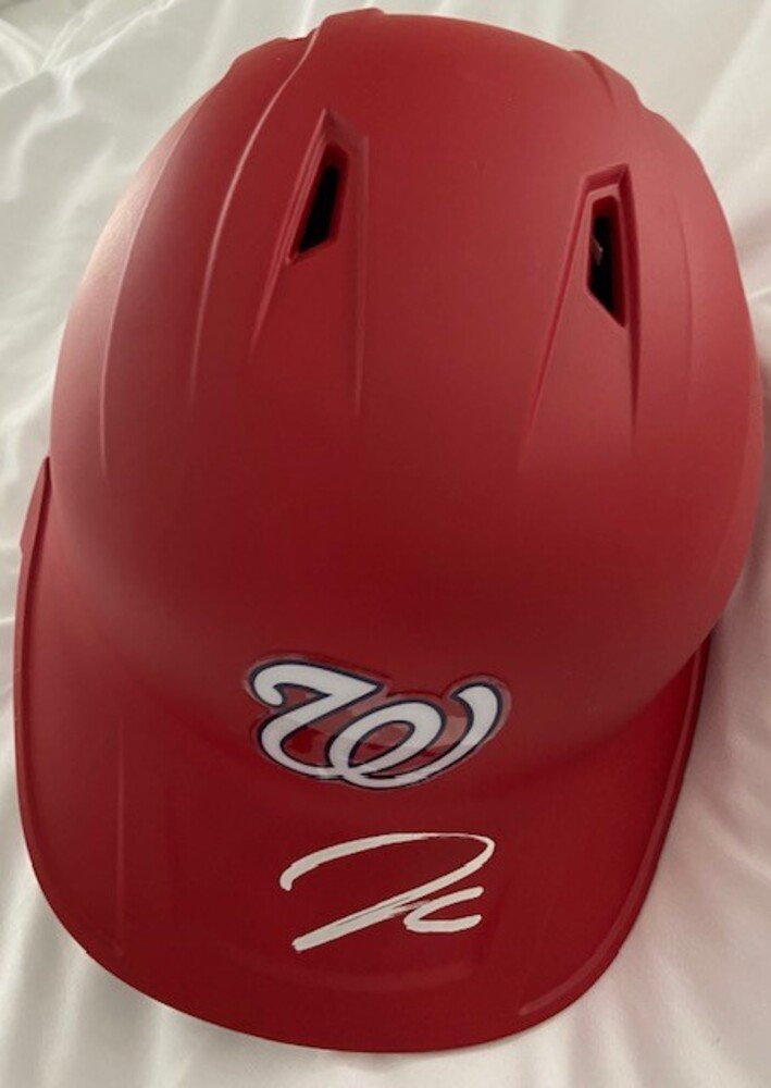 James Wood Autographed Nationals Helmet - Matte | MLB Auctions