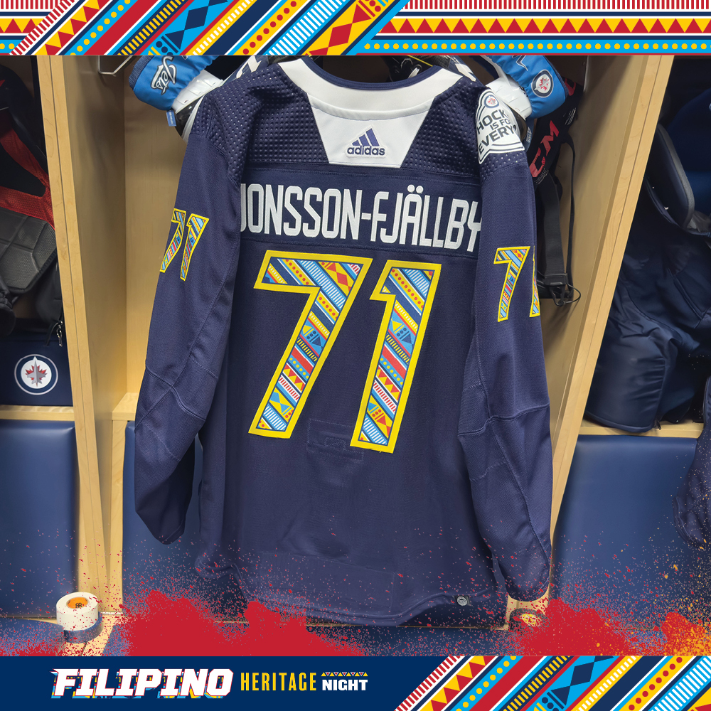 AXEL JONSSON-FJALLBY Warm Up Worn Filipino Heritage Night - NHL Auctions