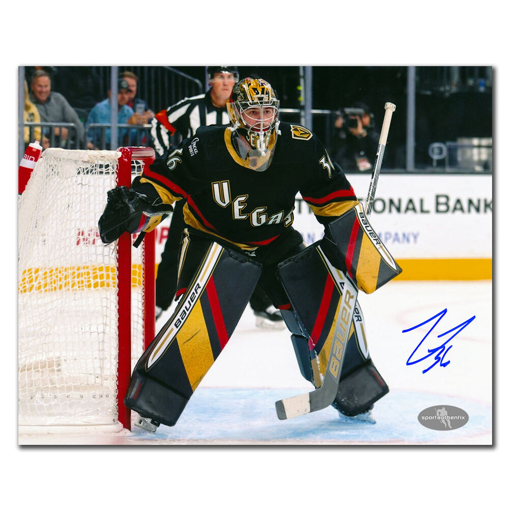 Logan Thompson Vegas Golden Knights REVERSE RETRO Autographed 8x10 ...