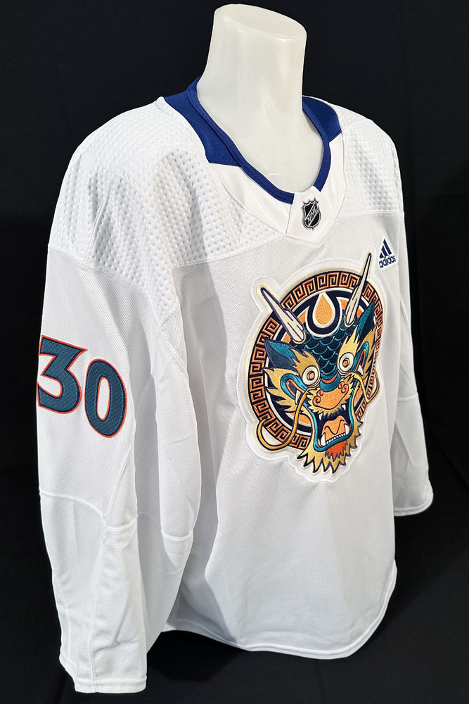Calvin Pickard #30 - Autographed Edmonton Oilers 2024 Lunar New Year ...