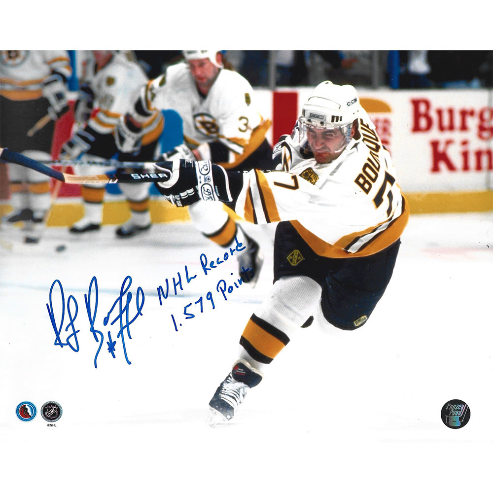 Ray Bourque Autographed Boston Bruins 8X10 Photo w/NHL RECORD 1579 ...