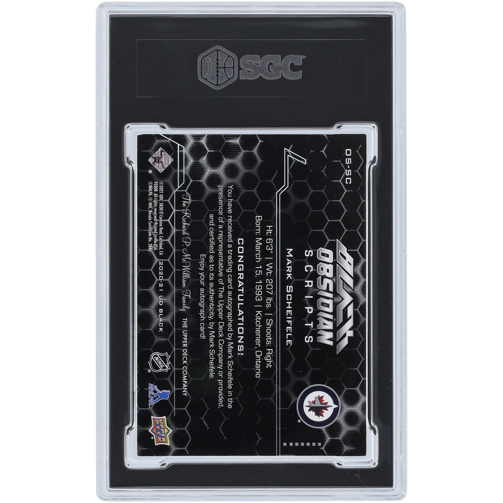 Mark Scheifele Winnipeg Jets Autographed 2020-21 Upper Deck SPX ...