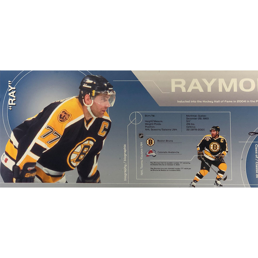 Ray Bourque Legends of Hockey Display Board Once on Exhibit at the Hockey Hall of Fame - NHL ...
