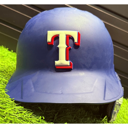 Wyatt Langford #36 Broken Team-Issued Texas Rangers 2025 Blue Batting ...