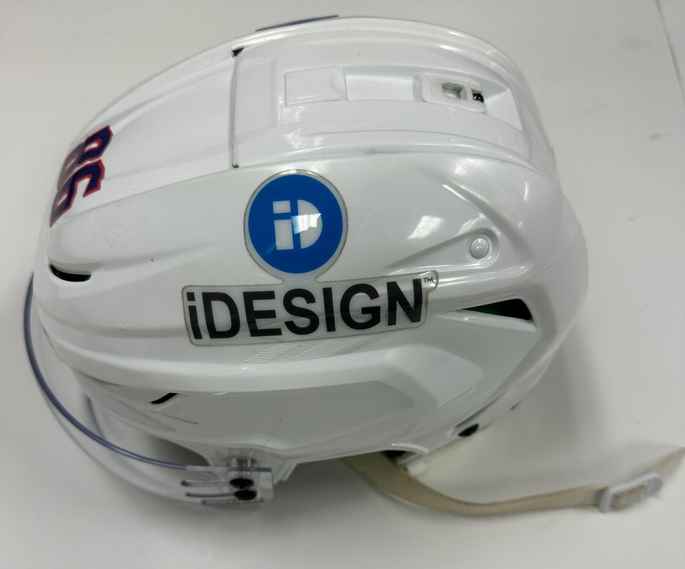 #86 Kirill Marchenko Game Used Helmet - Columbus Blue Jackets - NHL ...