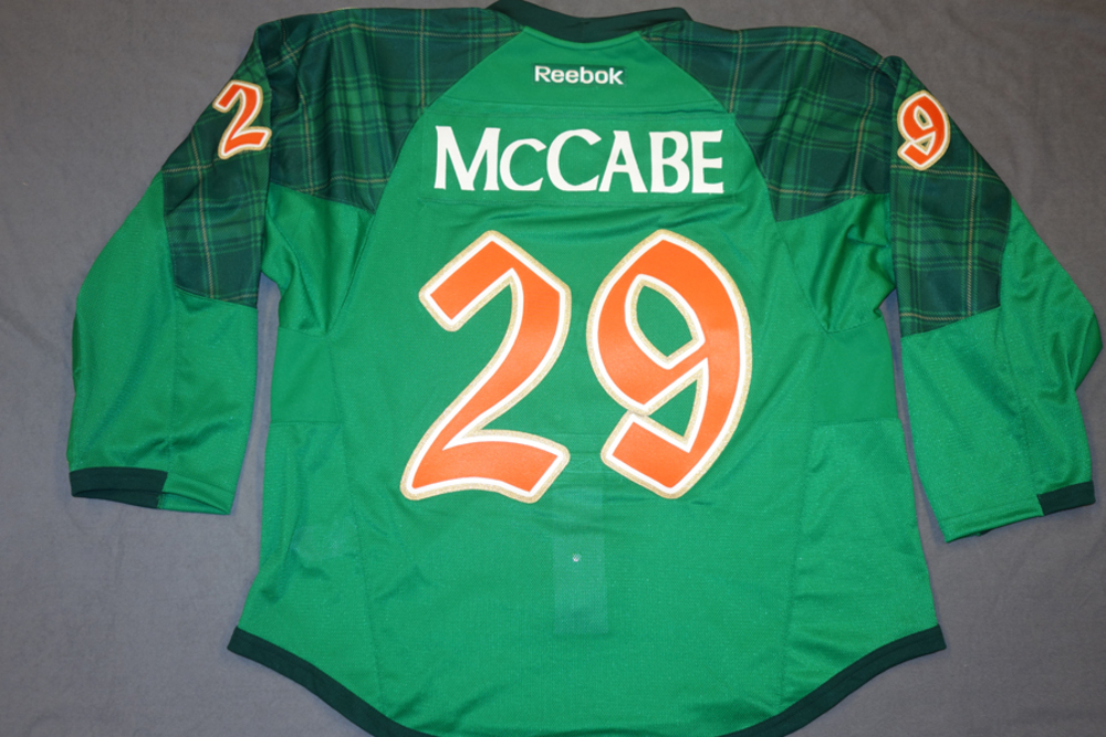 Jake McCabe St. Patricks Day Jersey - NHL Auctions