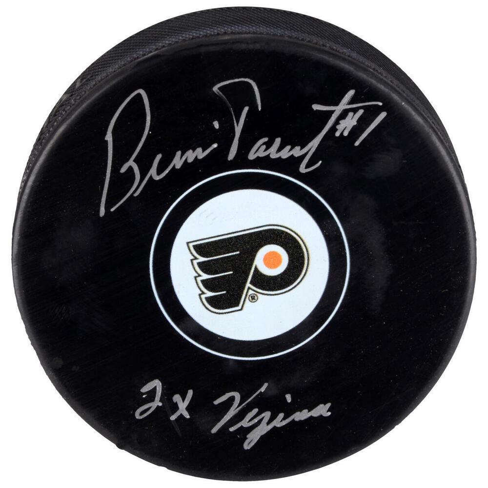 Bernie Parent Philadelphia Flyers Autographed Hockey Puck with "2x ...