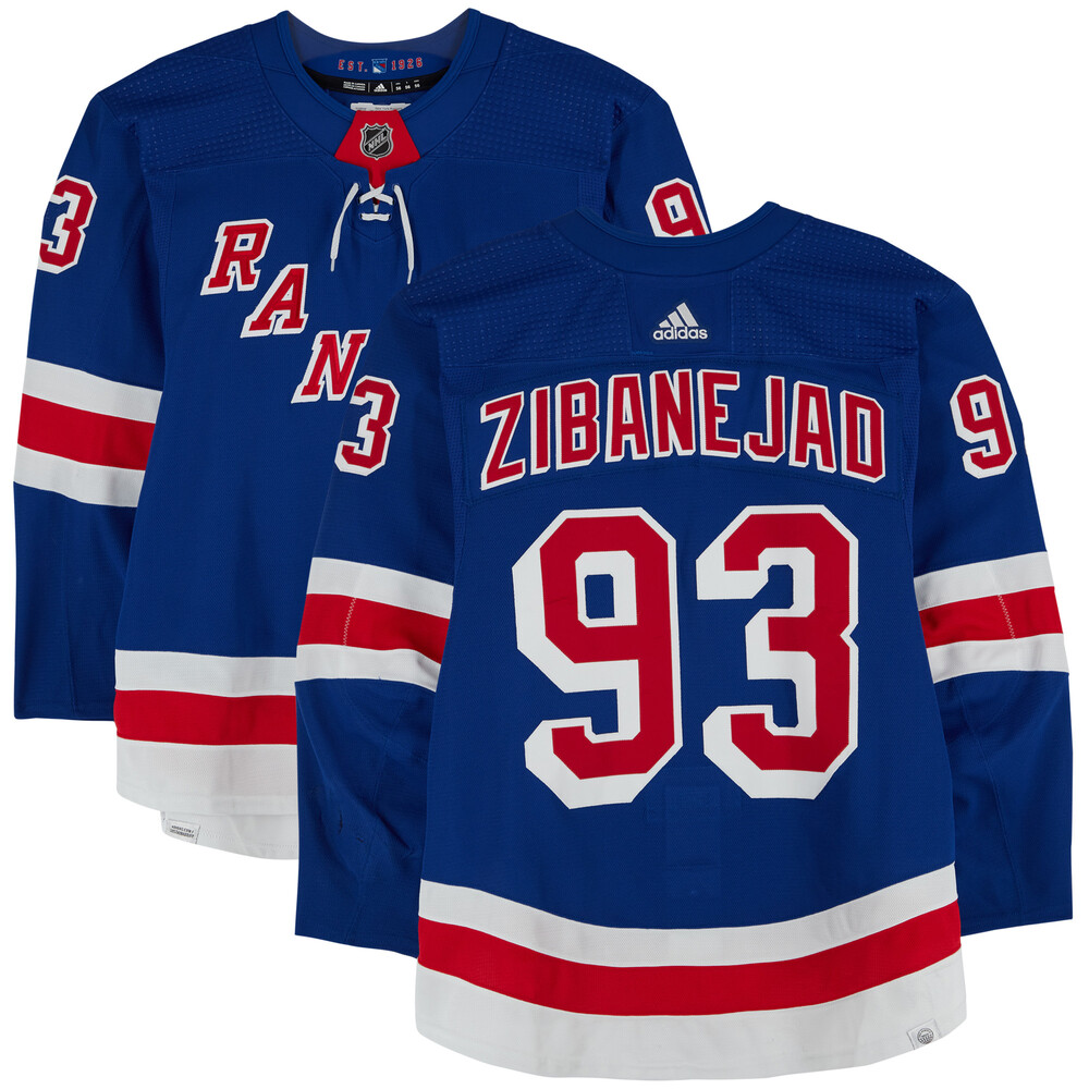 Mika Zibanejad New York Rangers Game-Used #93 Blue Set 1 Jersey from ...