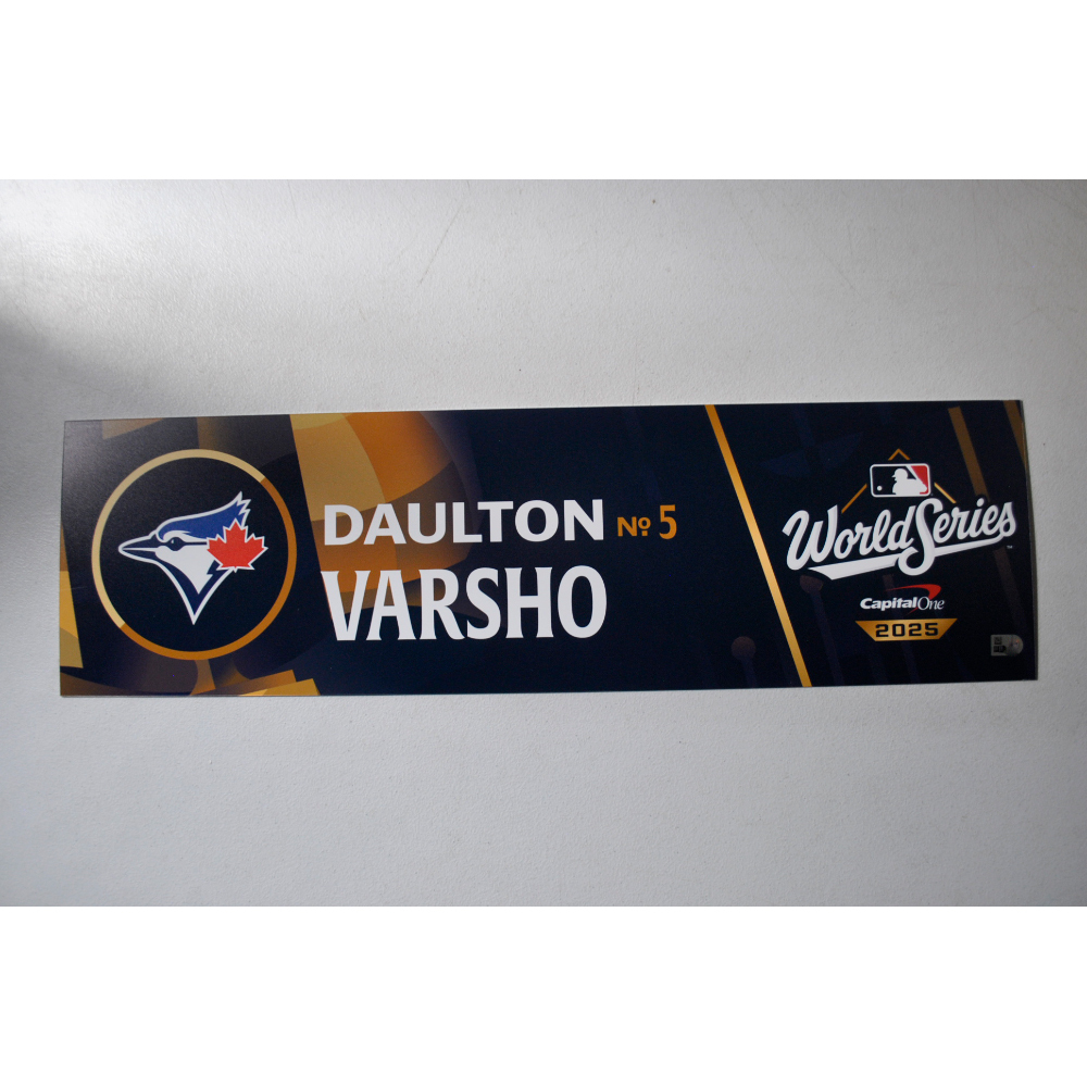 2025 World Series - Toronto Blue Jays Game-Used Locker Tag - Daulton ...