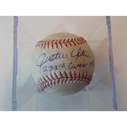 Autographed Player Collected Baseball: Justin Upton 233rd Career Home ...