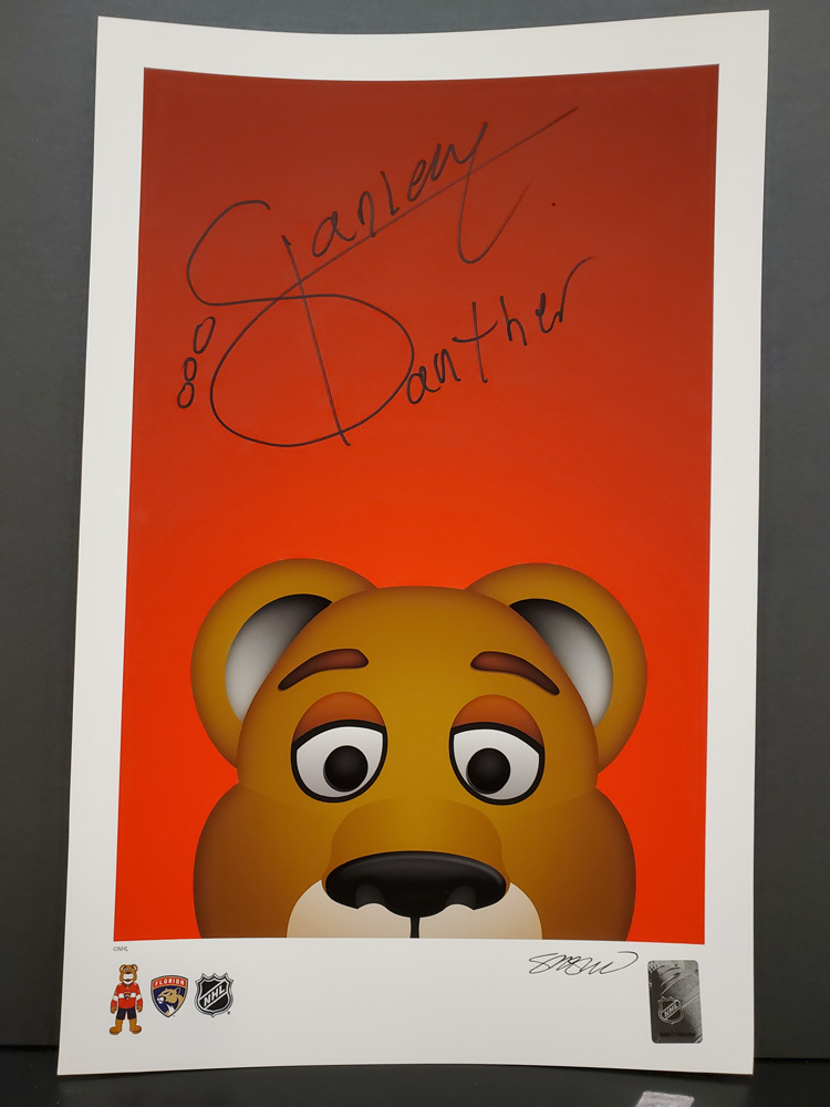 Autographed Stanley C. Panther minimalist NHL Mascot Art Poster by S ...