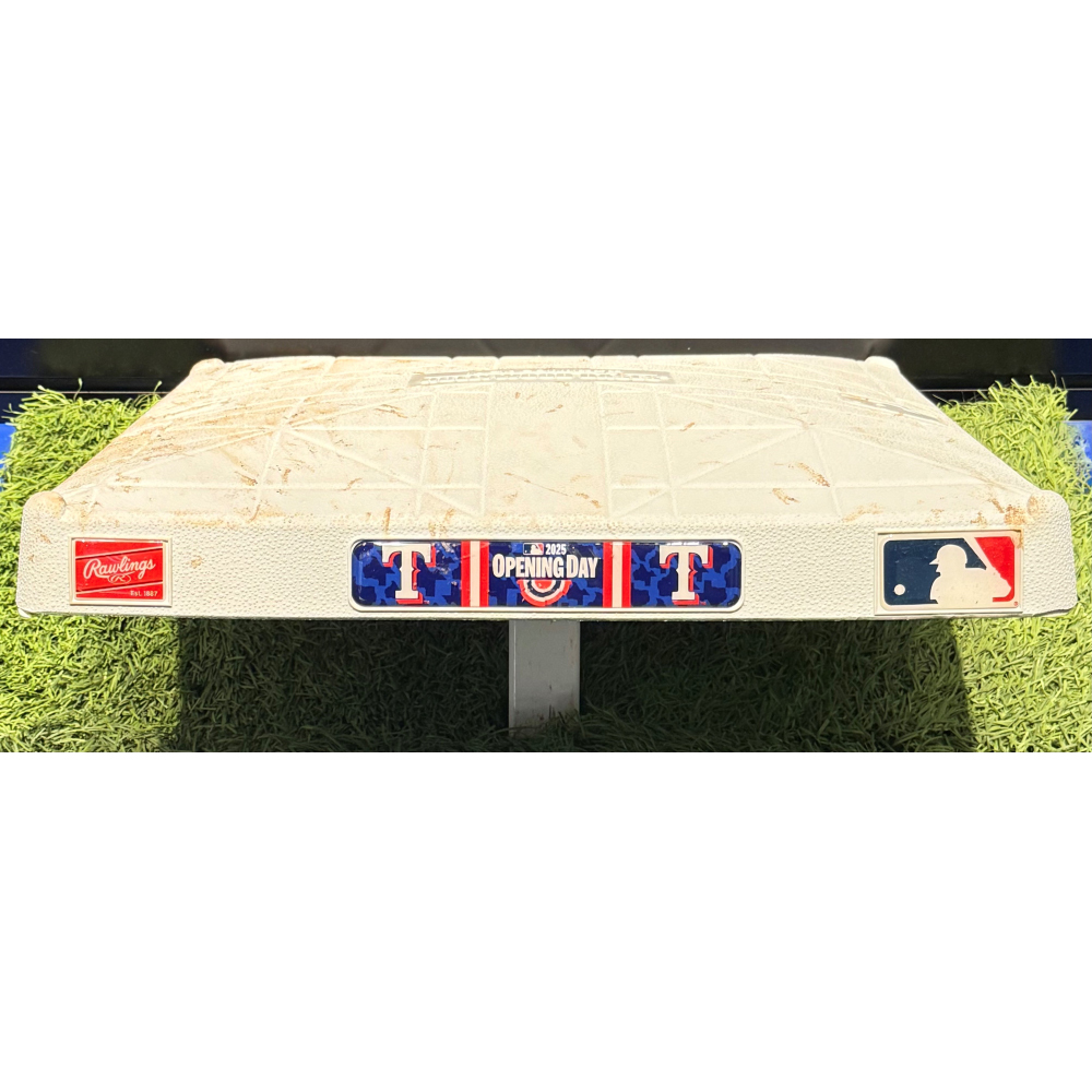 Texas Rangers 2025 Game-Used 1st Base with Opening Day Jewels ...
