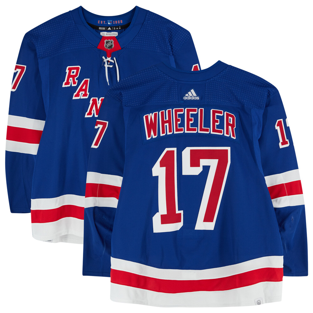 Blake Wheeler New York Rangers Game-Used #17 Blue Set 2 Jersey from the ...