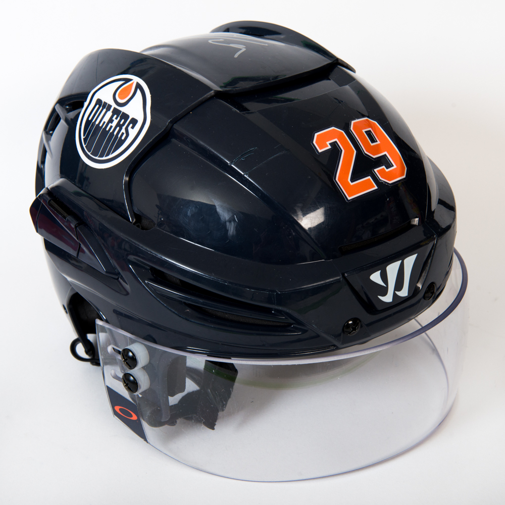 Leon Draisaitl #29 - Autographed 2017-18 Edmonton Oilers Game-Worn Navy ...