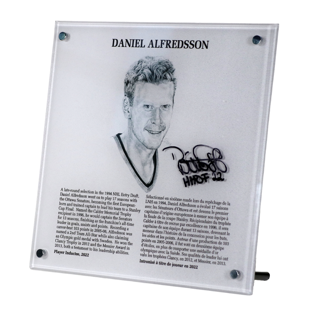 Daniel Alfredsson Autographed Legends Line Honoured Member Plaque ...