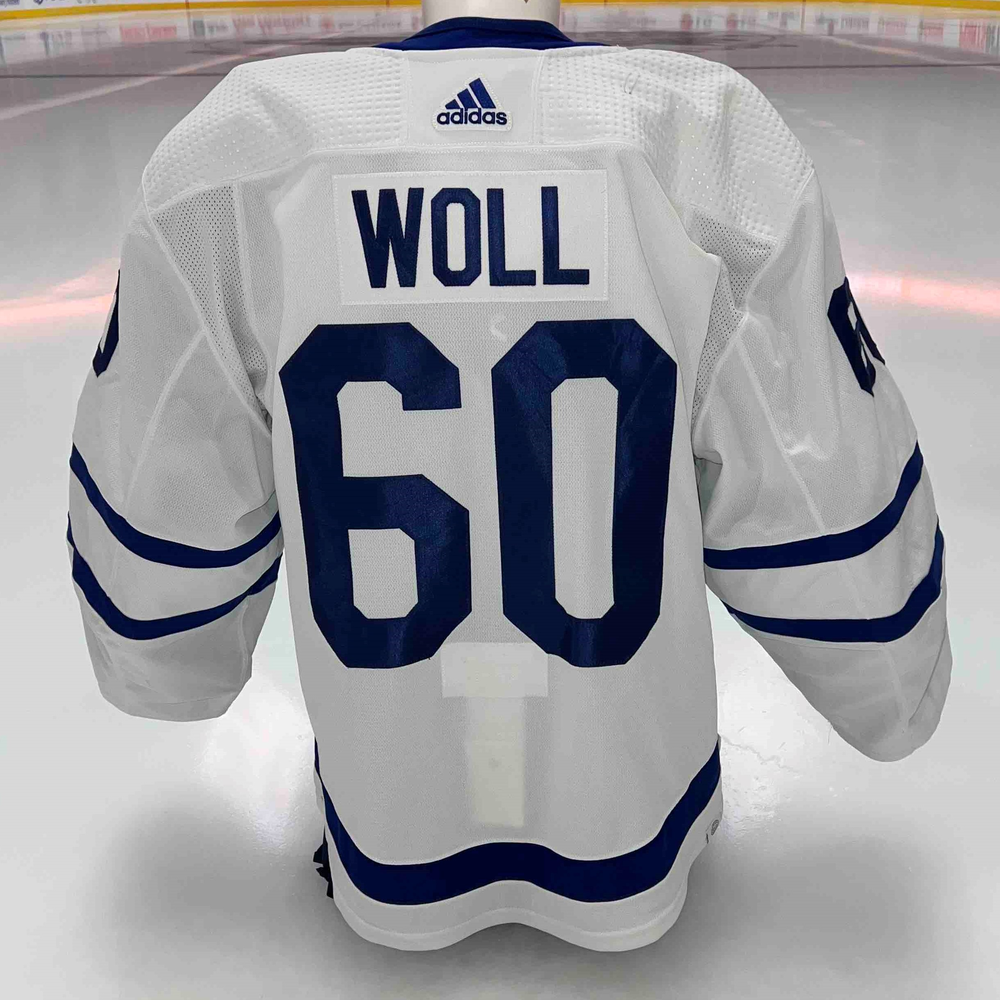 Joseph Woll 2021-2022 Game Worn Road Milestone Sweater (1st NHL Shutout ...