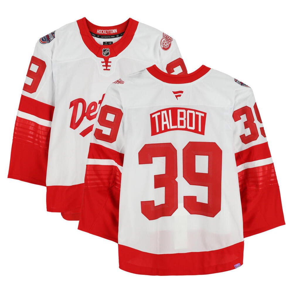 Cam Talbot Detroit Red Wings Game-Used #39 Jersey vs. Columbus Blue ...