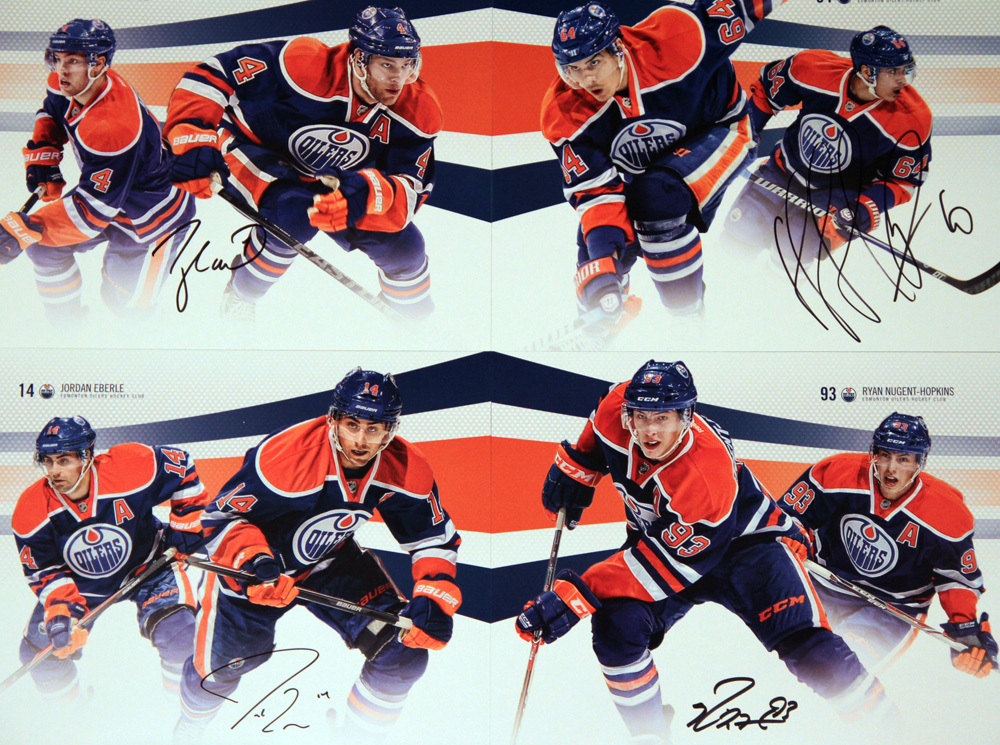 Edmonton Oilers Young Guns Taylor Hall, Jordan Eberle, Nail Yakupov ...
