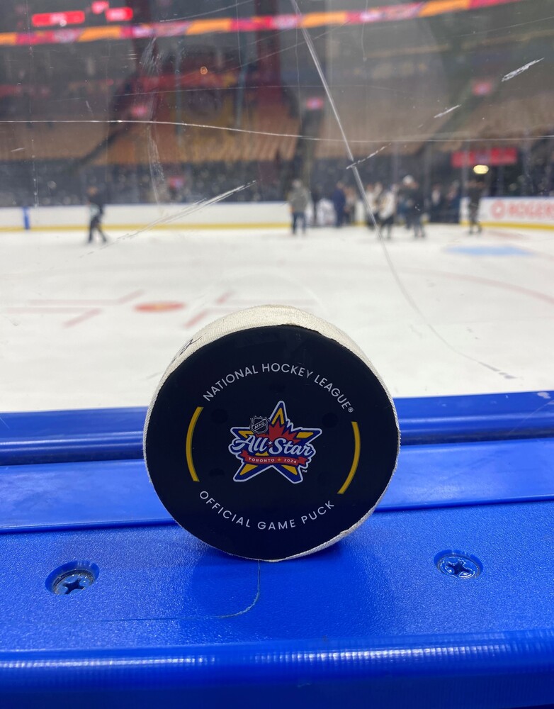 Alex DeBrincat Game-Used Goal Puck from February 3, 2024 vs. Team ...