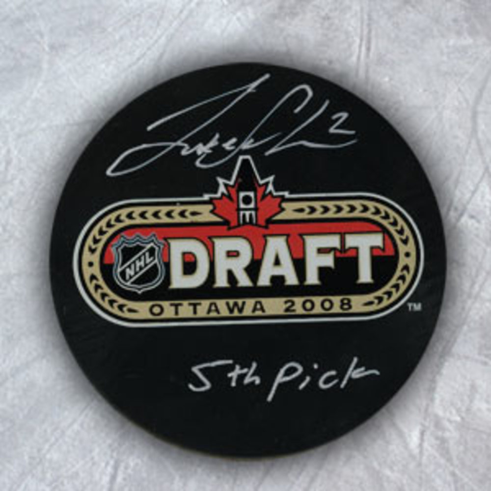 Luke Schenn 2008 NHL Draft Day Puck Autographed w/ 5th Pick Inscription ...