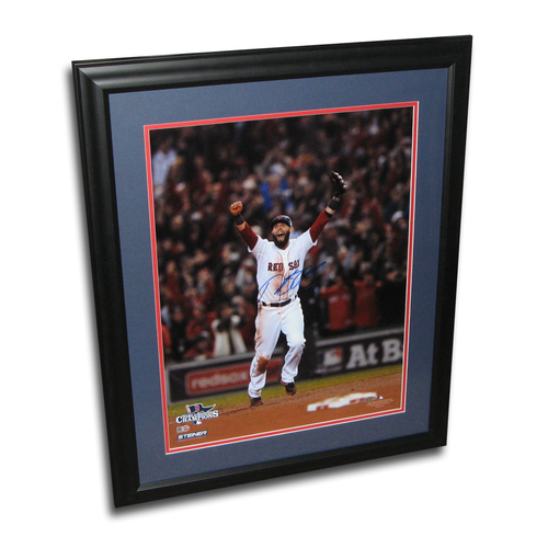 Dustin Pedroia Autographed 2013 World Series 16x20 Framed Last Out ...