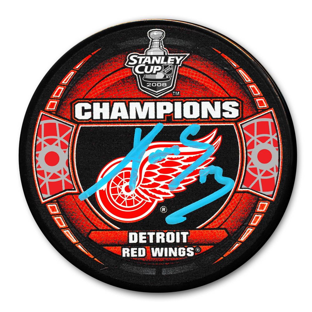 Pavel Datsyuk Detroit Red Wings 2008 Stanley Cup Champions Autographed ...