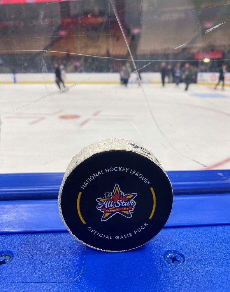 Elias Pettersson Game-Used Goal Puck from February 3, 2024 vs. Team ...