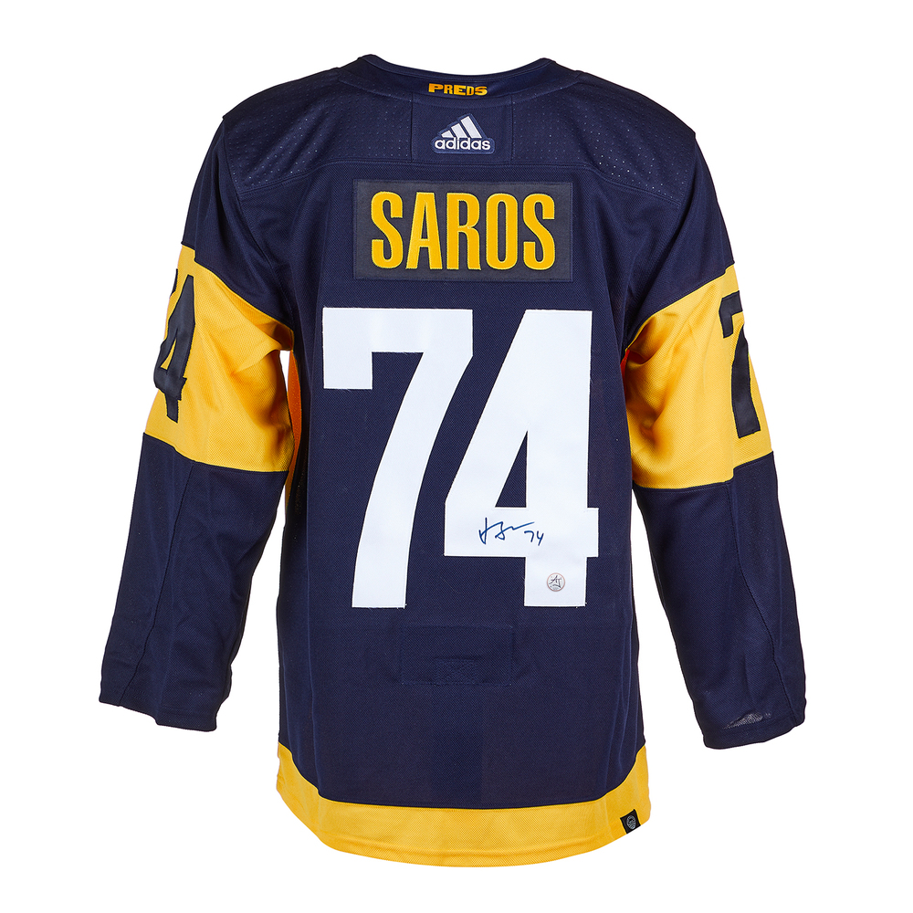 Juuse Saros Signed Nashville Predators 2022 Stadium Series Adidas ...
