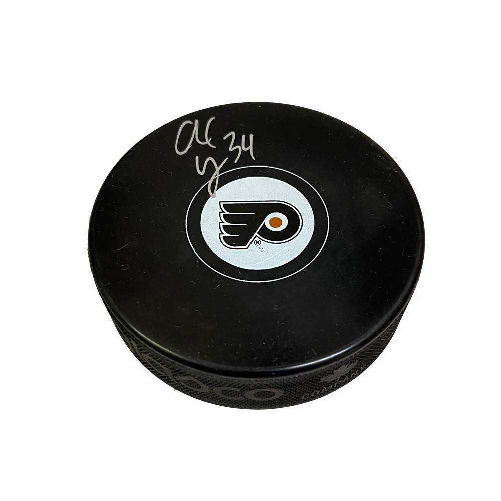 ALEX LYON Signed Philadelphia Flyers Puck - NHL Auctions
