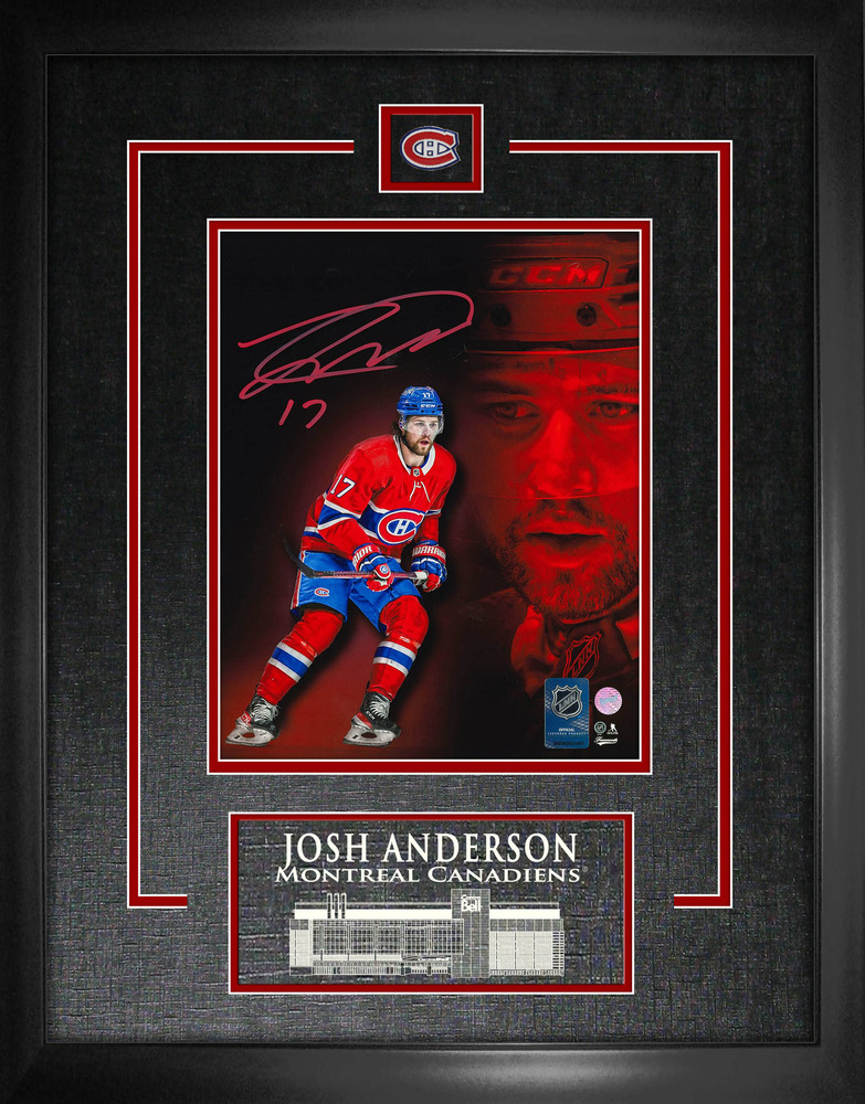Josh Anderson Signed Montreal Canadiens Close-Up Shadow Framed 8x10 ...