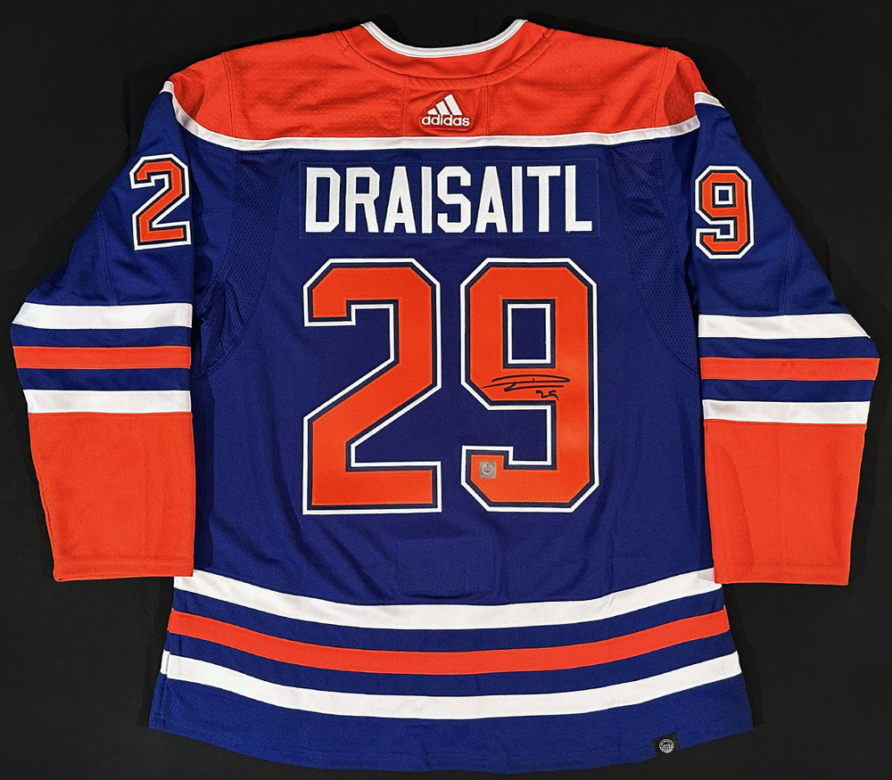 Leon Draisaitl #29 - Autographed Edmonton Oilers Royal Blue Adidas ...